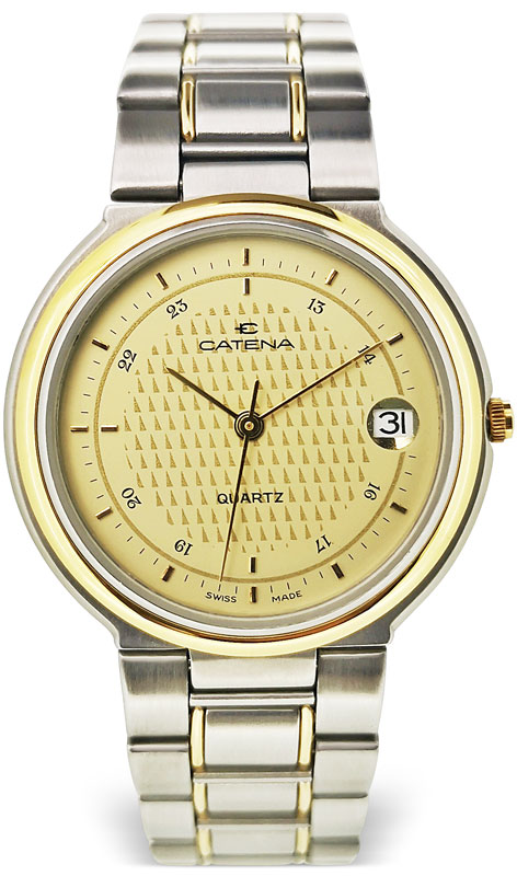 Catena Swiss Watch: Sommet Quartzuhr, bicolor mit Datum